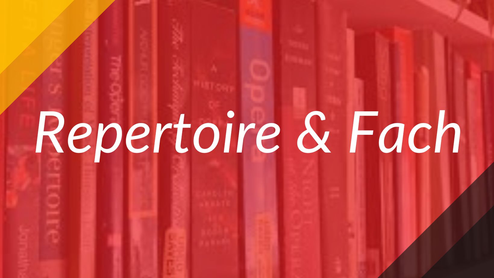 Repertoire & Fach – OperGermany